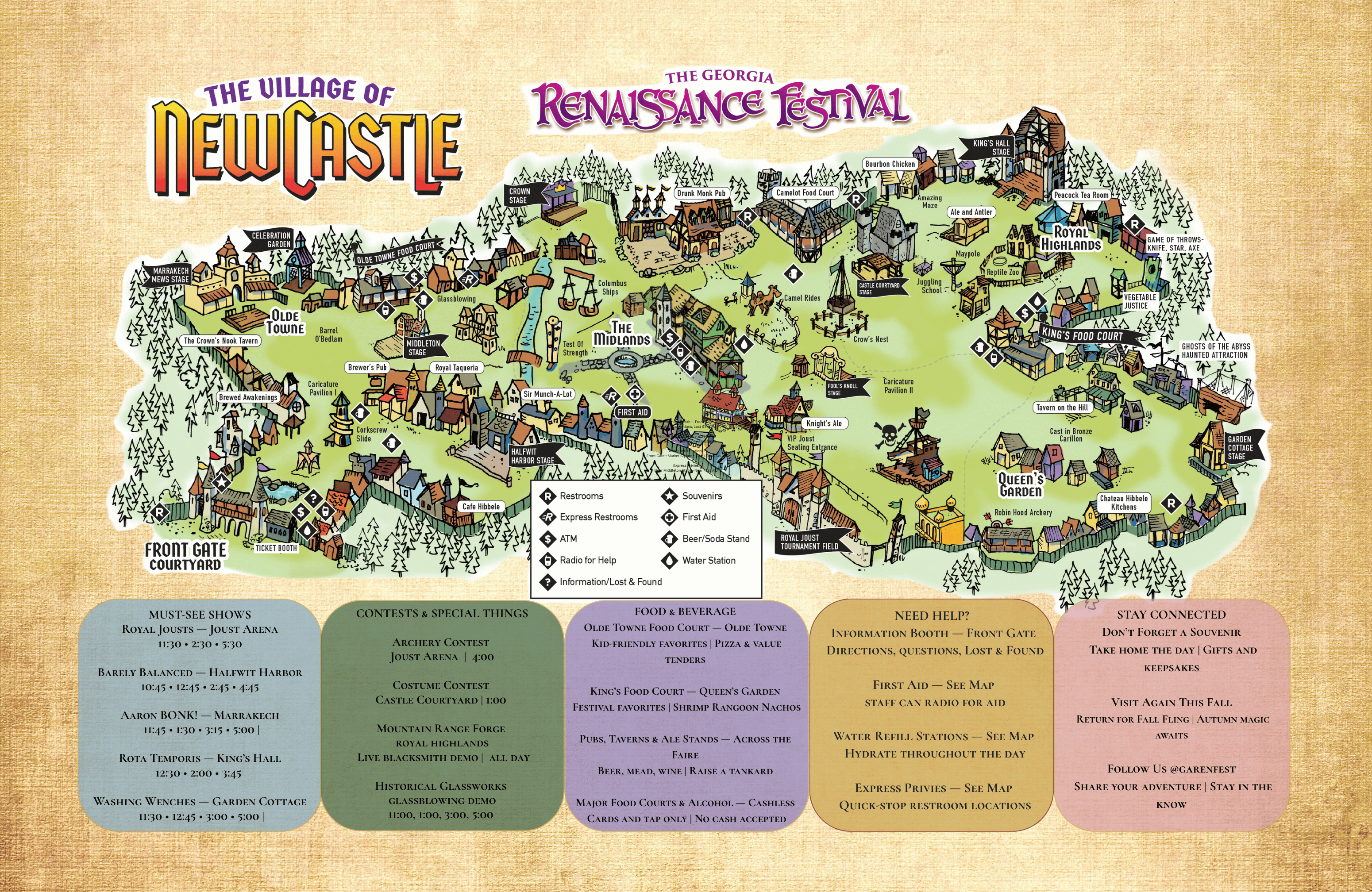 Georgia Renaissance Festival | Spring 2026 Map | Georgia Renaissance ...