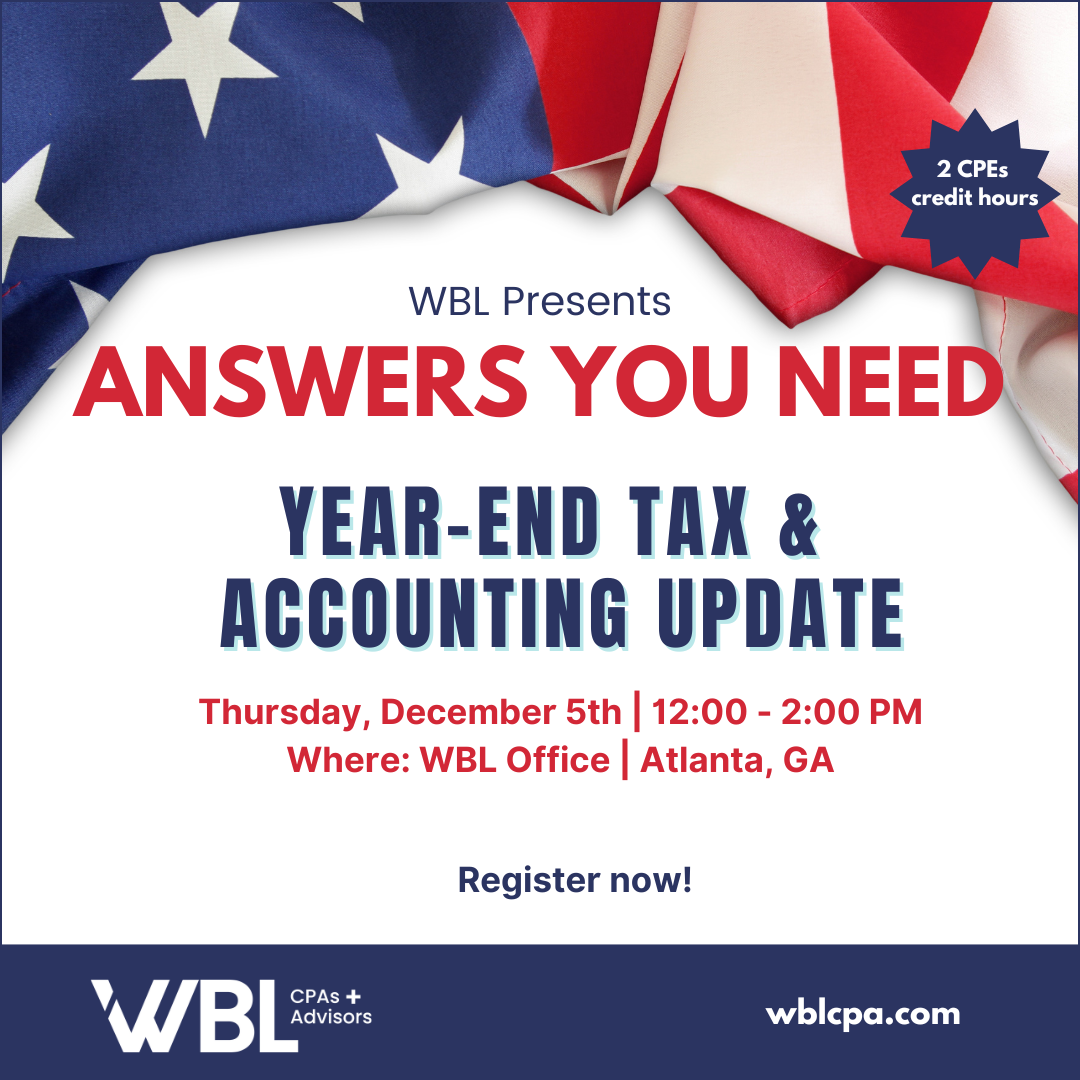 WBL Events | WBL CPAs + Advisors