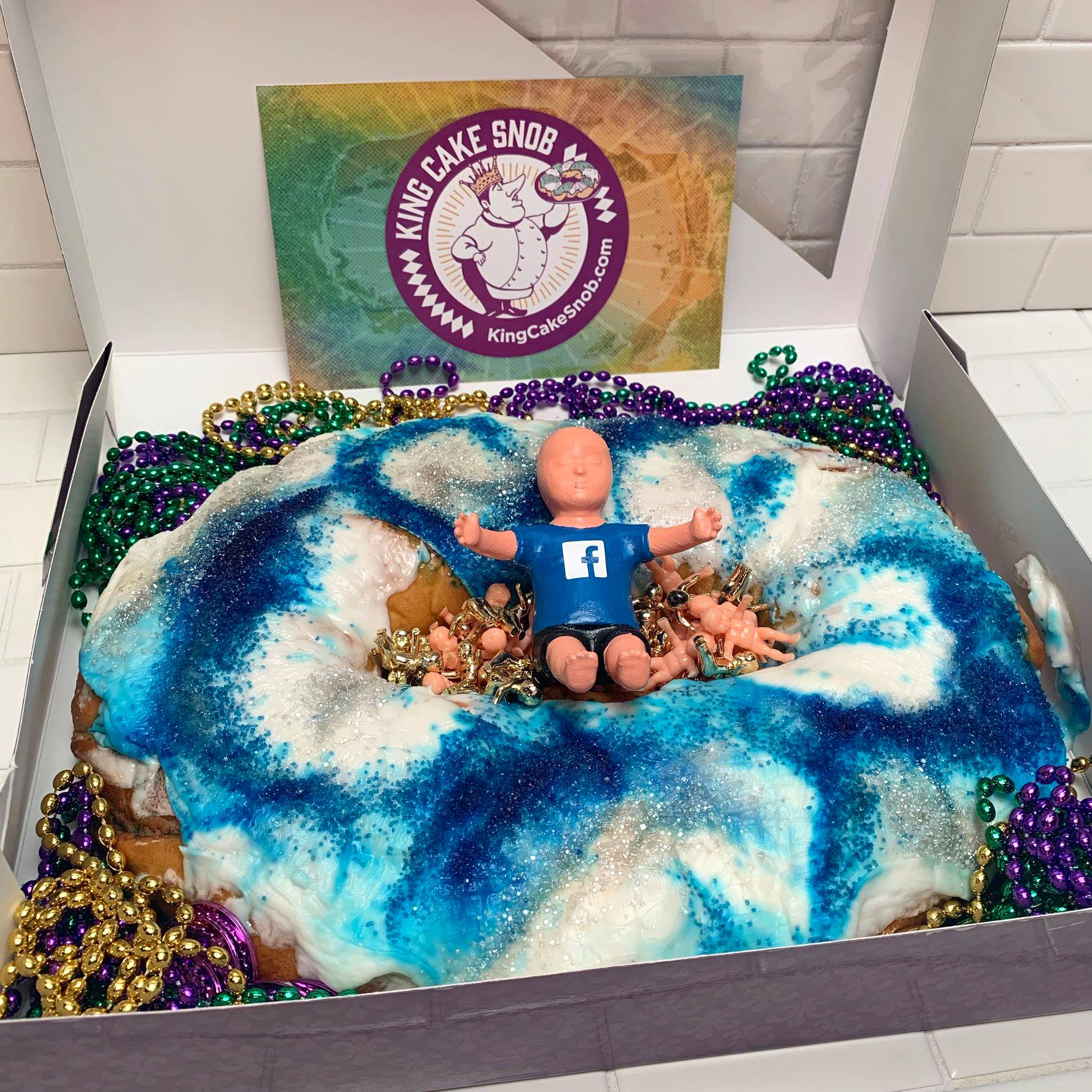 King Cake Snob Delivers a Fully Dressed King Cake Baby to Facebook’s ...