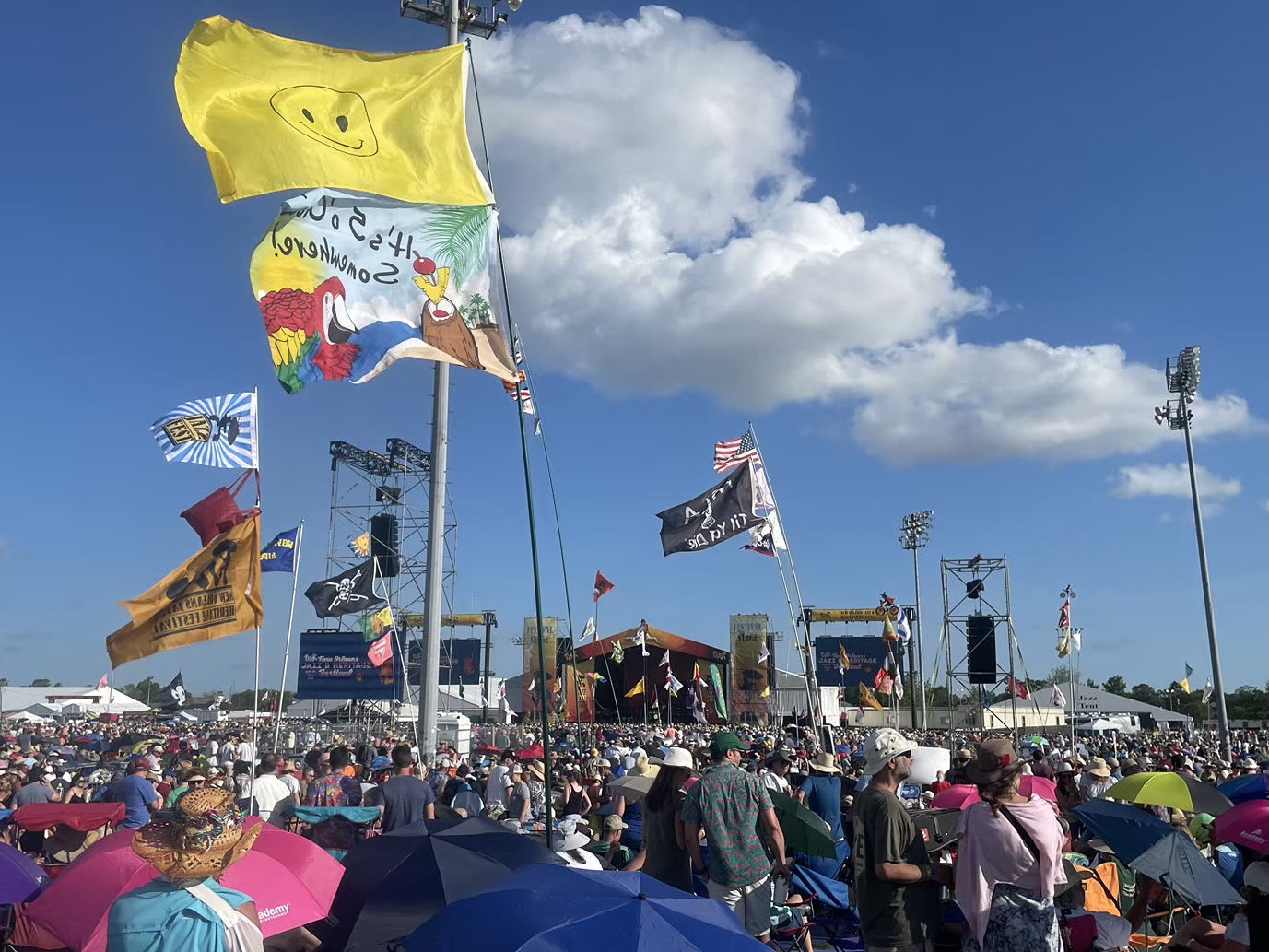 NOLA Totems & Jazz Fest Flag Colors | Where Y'at New Orleans